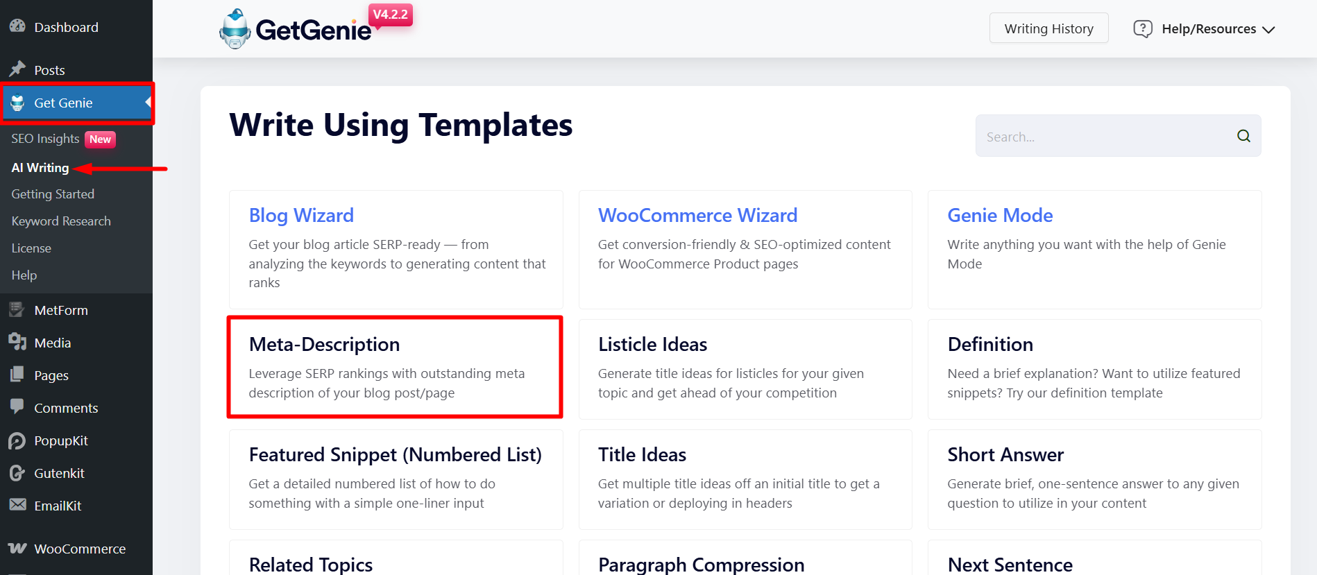 Meta Description - GetGenie Ai