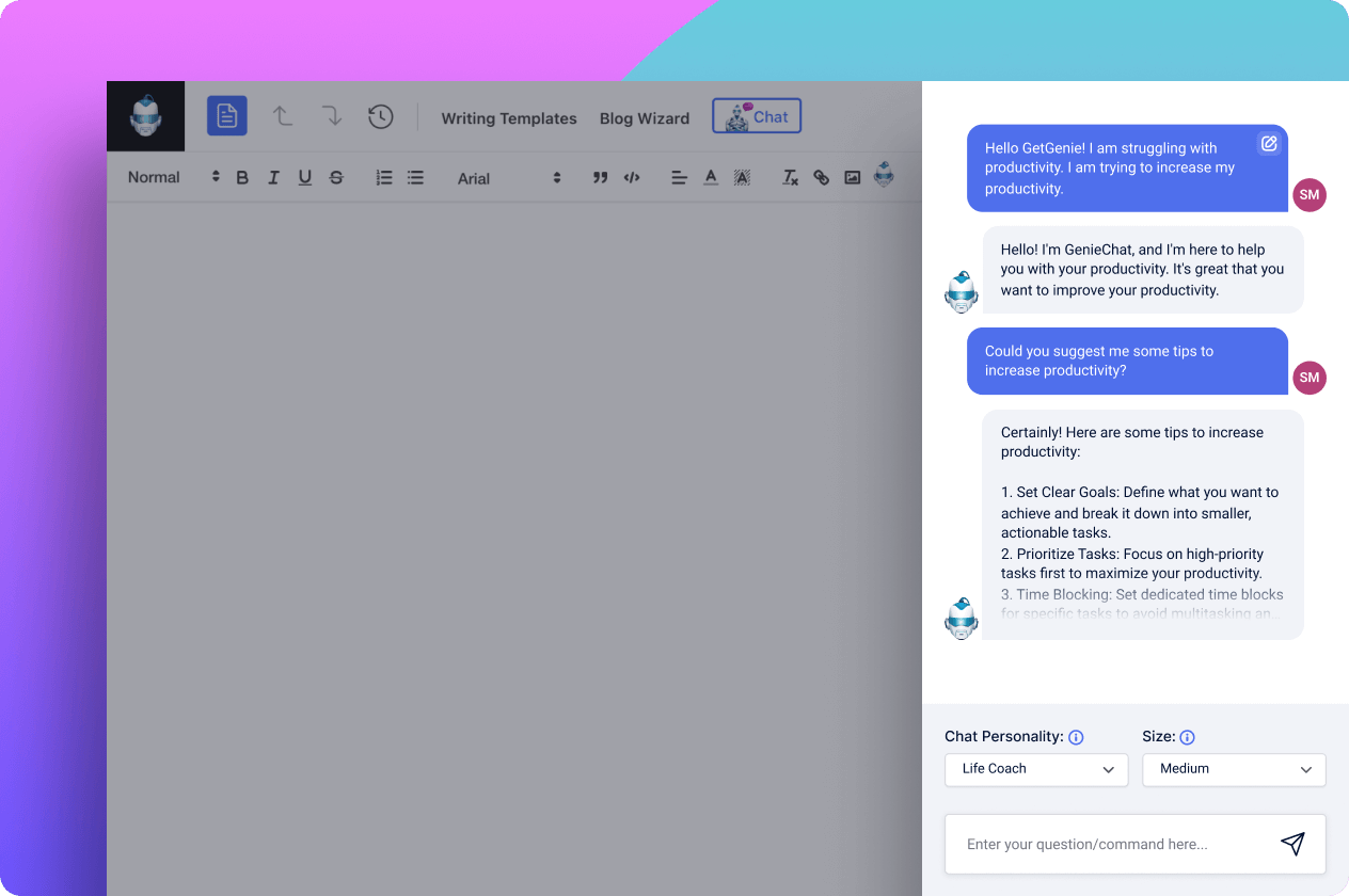 GenieChat - Ai Chatbot - GetGenie Ai