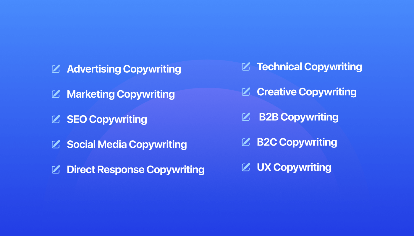 10 Arten des Copywritings, die Sie im Jahr 2025 kennen müssen