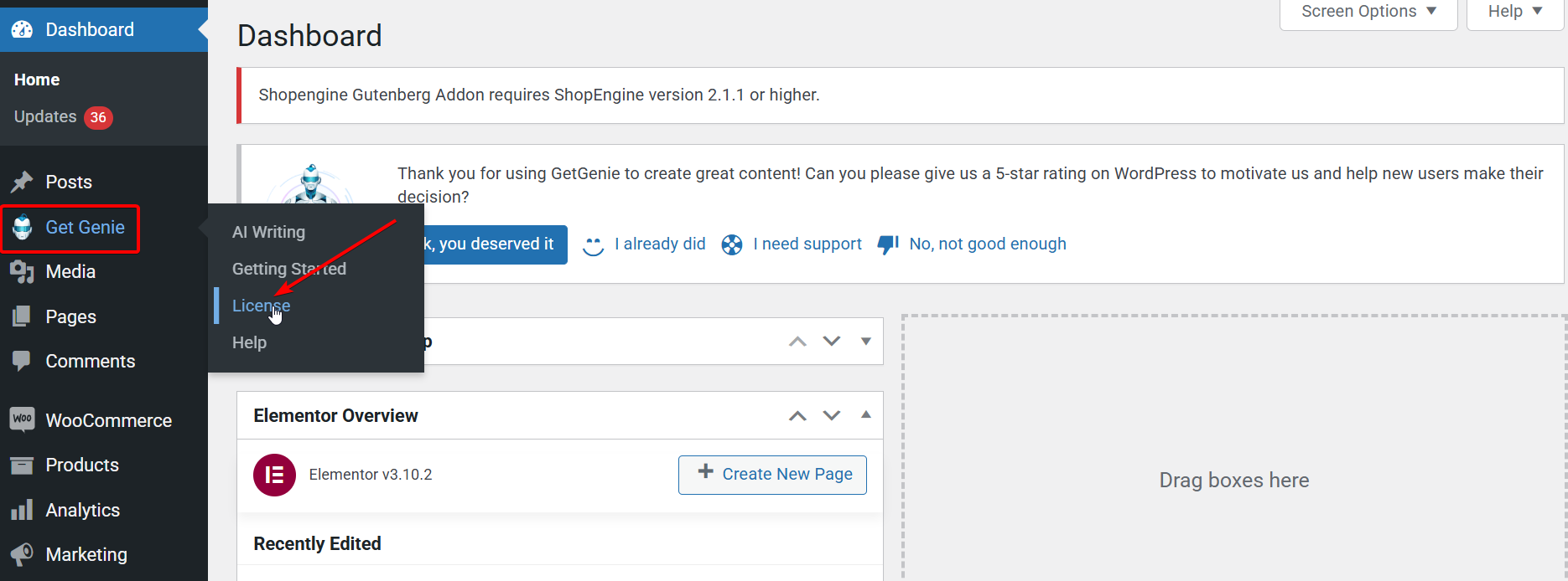 Activate License- Genie SEO